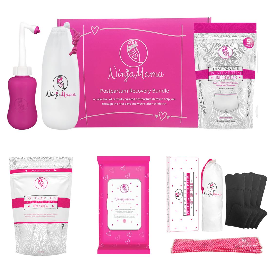 Ninja Mama 5 Step Postpartum Recovery System Postpartum Kit